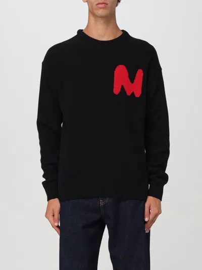 Msgm 50 The Mwave Intarsia Knit Sweater In Black | ModeSens