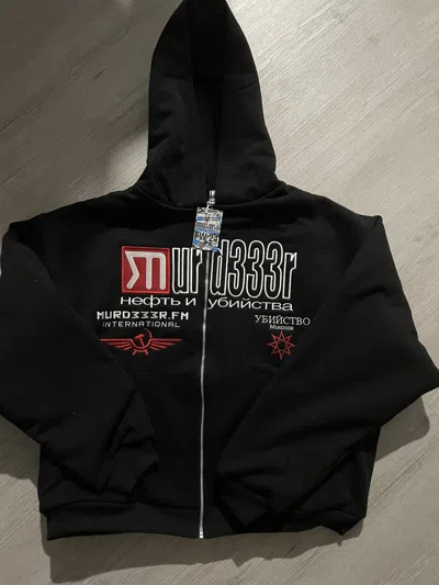 Pre-owned Murd333r Fm Complexcon Murder Fm Zip Up Hoodie In Black ...