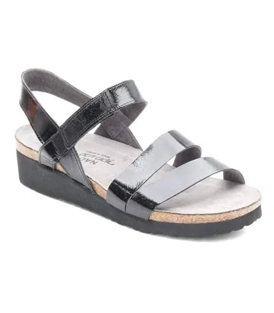 Naot Women's Kayla Sandal In Black Luster In Grey | ModeSens
