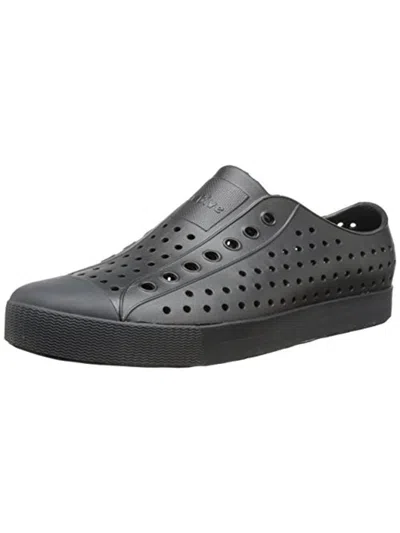 Native Jefferson Mens Perforated Slip On Fashion Sneakers In Black ...