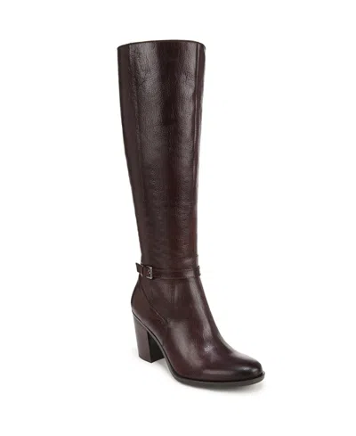 Naturalizer Kalina Wide Calf Knee High Boots In Wine Leather | ModeSens
