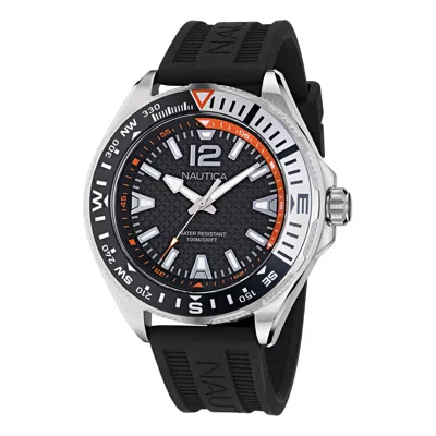 Nautica Clearwater Beach 3-hand Silicone Watch In Black | ModeSens