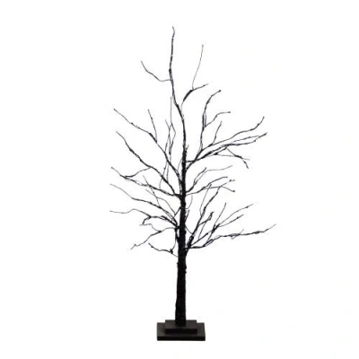 Nearly Natural 3-ft Pre-lit Halloween Black Twig Artificial Tree With ...