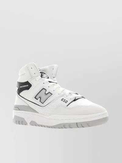 New Balance Chunky High-top Sneakers Perforated Detailing In White ...