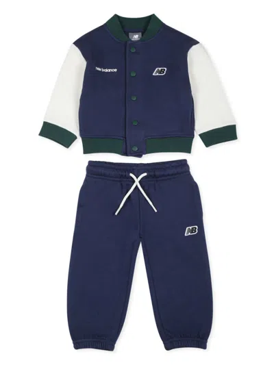 New Balance Babies' Logo-embroidered Tracksuit Set In Blue | ModeSens