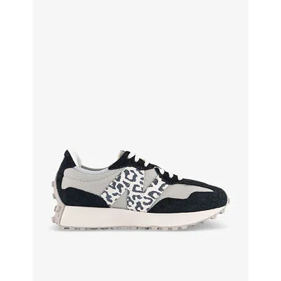 New Balance Womens 327 Logo-embroidered Suede And Woven Low-top ...