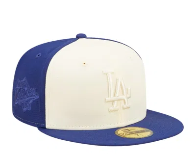 New Era 59fifty Mlb Los Angeles Dodgers Tonal 2-tone Blue/cream Fitted ...