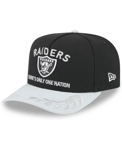 New Era Men's Black/silver Las Vegas Raiders 2025 Nfl Draft A-frame ...