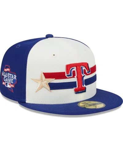 New Era Men's Cream/royal Texas Rangers 2024 Mlb All-star Game Workout ...