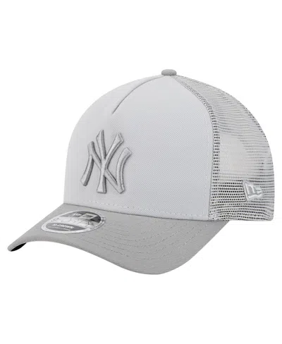New Era Men's Gray New York Yankees Color Pack A-frame 9forty Trucker ...