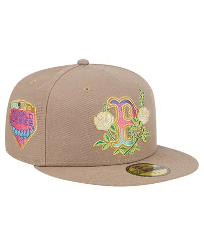 New Era Men's Khaki Boston Red Sox Rose Garden 59fifty Fitted Hat | ModeSens