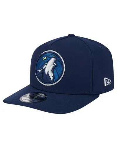 New Era Men's Navy Minnesota Timberwolves Logo A-frame 9fifty Snapback Hat | ModeSens
