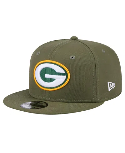New Era Men's Olive Green Bay Packers Main 9fifty Snapback Hat In Multi ...