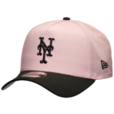 New Era Mens New York Mets 9forty A-frame Cap In Pink Rouge/black ...