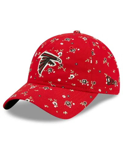 New Era Women's Red Atlanta Falcons Floral 9twenty Adjustable Hat ...