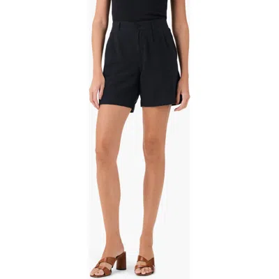Nic + Zoe Nic+zoe Rumba Organic Linen Blend Shorts In Black Onyx | ModeSens