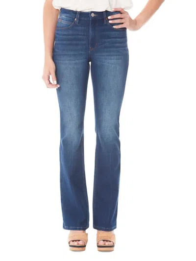 Nicole Miller Women's Super Stretch High Rise Bootcut Jeans In Blue ...