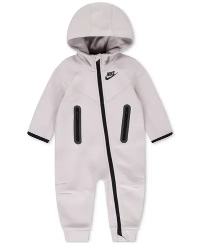 Nike Baby Tech Fleece Hooded Coverall In Platinum Violet | ModeSens