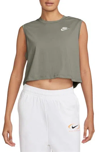 Nike Club Tencel® Lyocell Dri-fit Tennis Tank Top In Light Army/white ...