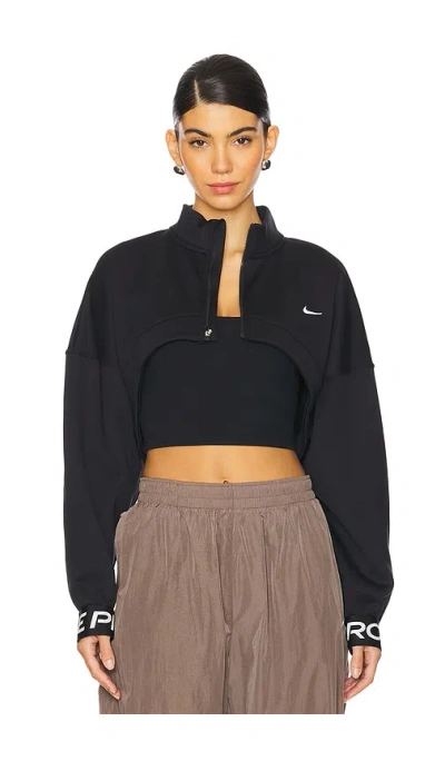 Nike Crop Jacket In Black & Reflective Silver | ModeSens