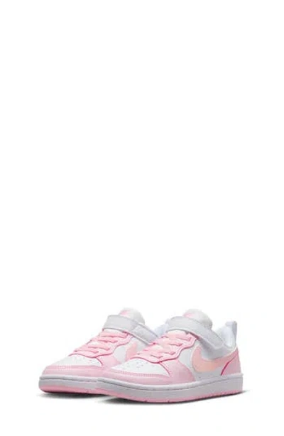 Nike Kids' Court Borough Low Recraft Sneaker In White/pink Foam | ModeSens