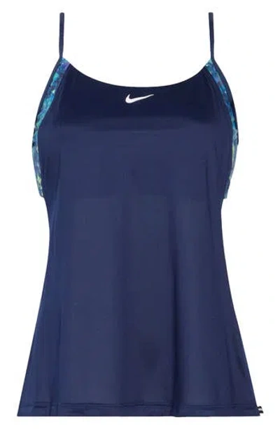 Nike Layered Tankini Top In Midnight Navy | ModeSens