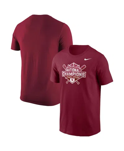 Nike Men's And Women's Crimson Oklahoma Sooners Four-peat Ncaa Softball ...