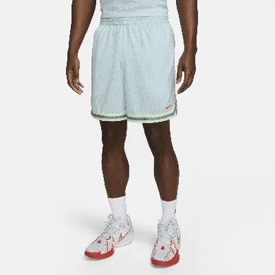 Nike Men's Dna Dri-fit 6" Basketball Shorts In Glacier Blue/barely Volt ...