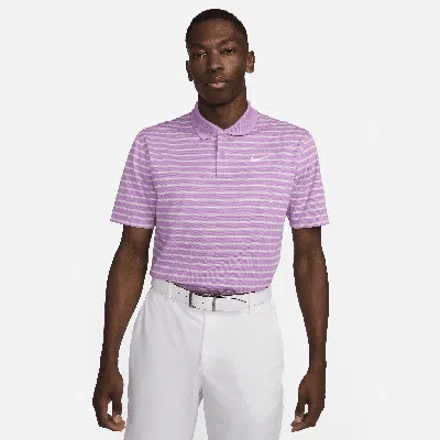 Nike Men's Dri-fit Victory Striped Golf Polo In Purple | ModeSens