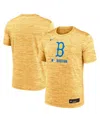 Nike Men's Gold Boston Red Sox 2025 City Connect Authentic Collection Velocity Performance T ...