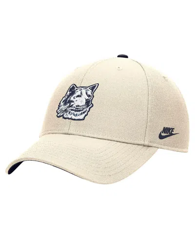 Nike Men's Natural Uconn Huskies Vintage Rise Dri-fit Adjustable Hat In ...
