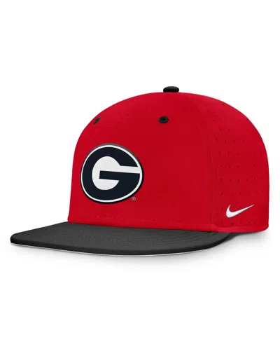 Nike Men's Red Georgia Bulldogs On-field Dugout True Performance Fitted ...
