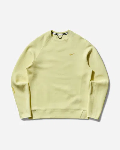 Nike Men S Nocta Tech Fleece Crewneck Sweatshirt Citron Tint In ...