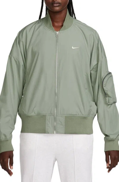 Nike Sportswear Essentials Oversize Bomber Jacket In Jade Horizon/ Sail ...
