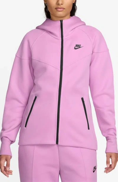 Nike Sportswear Tech Fleece Windrunner Zip Hoodie In Beyond Pink/black ...