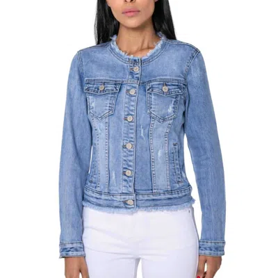 Nina Carter Jean Jacket In Light Blue | ModeSens