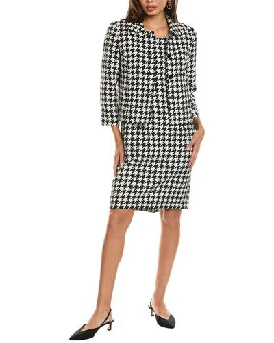 Nipon Boutique Women's Houndstooth Jacket & Dress Set In Black,ivory | ModeSens
