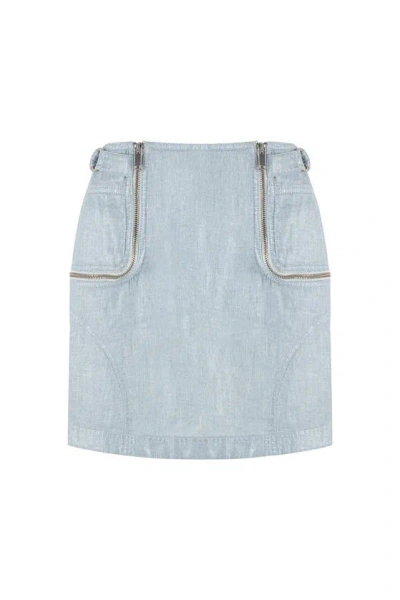 Nocturne Metallic Mini Skirt In Blue | ModeSens