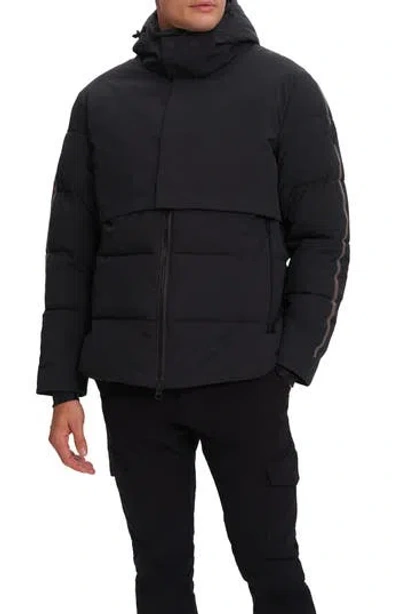Noize Zeke Hooded Puffer Jacket In Black | ModeSens