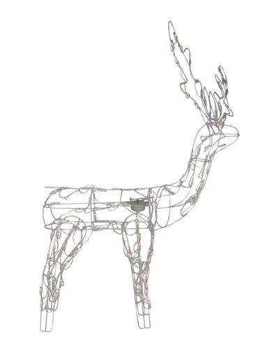 Northlight 48in Lighted White Standing Reindeer Animated Outdoor ...