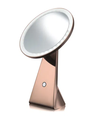 Nubrilliance Cordless 5x Led Rechargeable Magnification Mirror In Gold ...