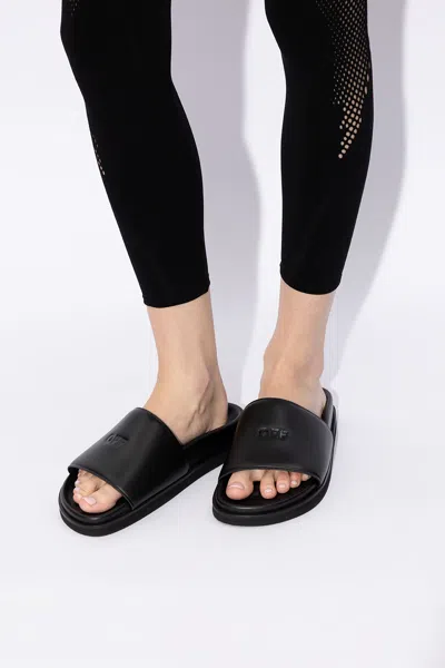 Off-white ‘cloud' Leather Slides In Black | ModeSens