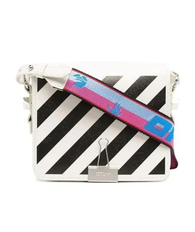 Off-white Diagonal Flap Bag In White | ModeSens