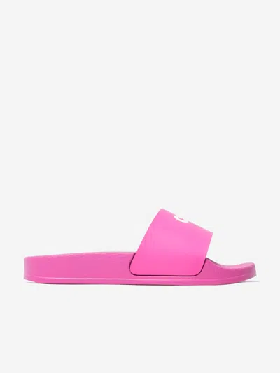 Off-white Girls Logo Sliders In Pink | ModeSens