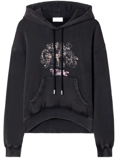 Off-white Washed Characters Hoodie In Black | ModeSens