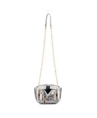 Olivia Miller Isabella Crossbody Bag In Silver Metallic | ModeSens