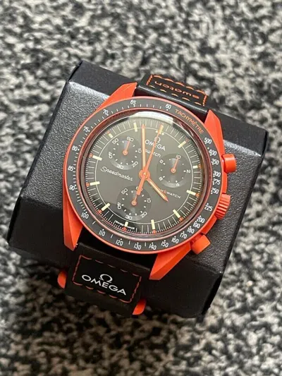 Pre-owned Omega X Swatch Mission On Earth Moonswatch Speedmaster Lava ...