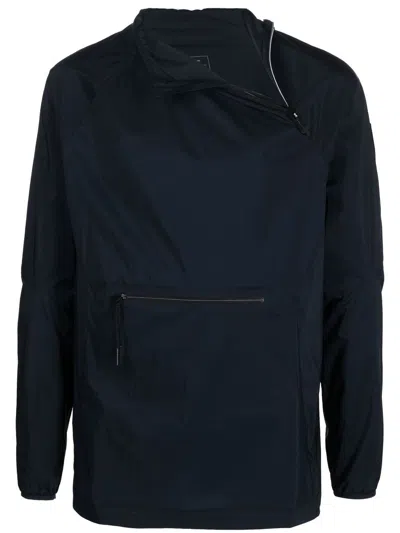 On Running Off-centre Zip Fastening Jacket In Blue | ModeSens