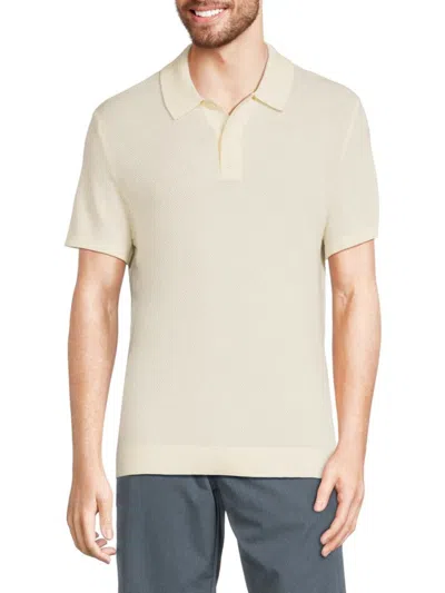 Onia Men's Textured Polo In Light Yellow | ModeSens