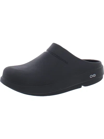 Oofos Mens Slip On Loafer Pool Slides In Black | ModeSens